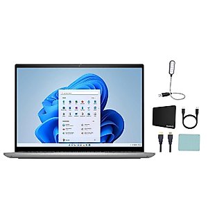 Dell Inspiron 14" 5425 FHD Touchscreen Laptop, AMD Ryzen 7 5825U,2GHz, 16GB RAM, 2TB SSD, Wi-Fi 6, Windows 11 Home, Silver + Accessories