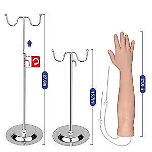 Medarchitect IV Injection & Phlebotomy Arm Practice kit with Intravenous Infusion, Blood Draw, Venipuncture Techniques Training Model for NP/PA/RN Medical Students Educational Teaching