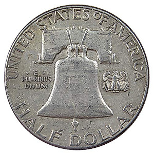 1958 Franklin Half Dollar VF Very Fine 90% Silver 50c US Coin Collectible