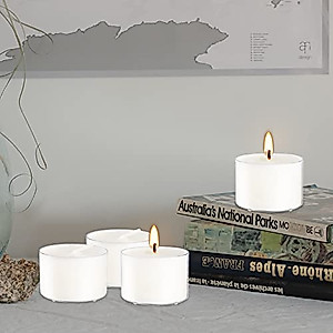 Tea Light Candles-Unscented White Smokeless Candles in Bulk -8 Hours Burn Time-for Weddings,Parties,Home,-100 Count