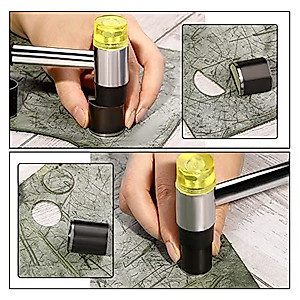 Ftyiwu 52 Shapes Style Leather Hollow Cutter Punch Tools, Leather Hole Punch Tools Set with Leather Cutter Punch and a Leather Carving Hammer, Leather Punch Cutter Tools for Handmade Leather Craft