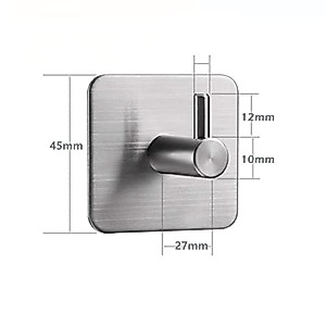 WODMB 2pcs Self Adhesive Hooks Home Wall Door Storage Holder Bathroom Kitchen Clothes Hanging Bag Key Holder Towel Racks