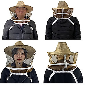 BeesNise Beekeeping Veil Hat Beekeeper Hat with Anti-bee Netting Professional Bee Keeping Supplies