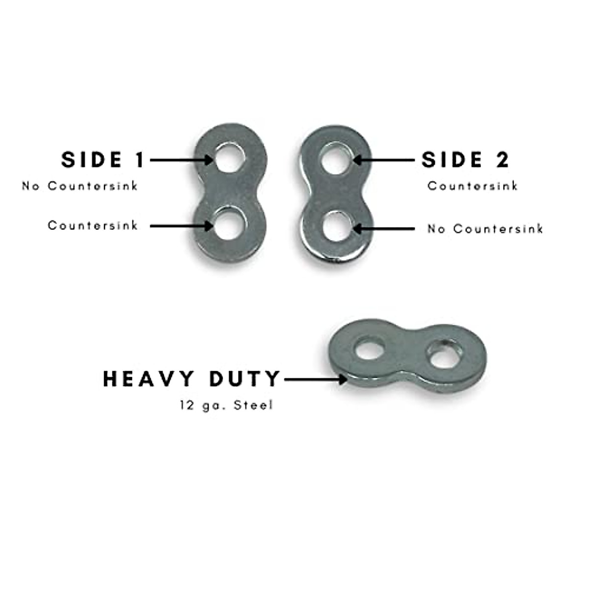 Balsam Point Workshop 30-Pack - Heavy Duty Figure 8 Table Top Connector or Desk Top Fastener Clip - Thick 12 Gauge Steel