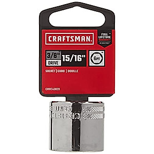 CRAFTSMAN Shallow Socket, SAE, 3/8-Inch Drive, 15/16-Inch, 6-Point (CMMT43020)