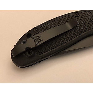 Black Titanium Deep Pocket Clip For Benchmade Griptilian 551BK 550SBK 553BK 551 553 550 Knife with Swallowtail Butterfly