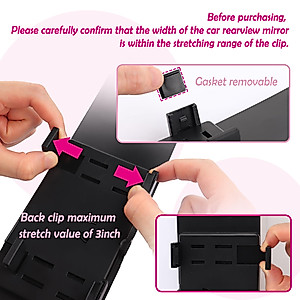 Car Rear View Mirror,15 Inch HD Triple Fold Panoramic Rear View Mirror Extender,Adjustable Wide Angle Car Mirror,Universal Car Interior Accessories for Car Truck SUV Vans