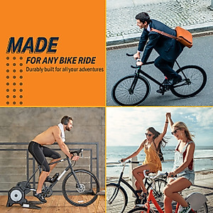 Bikeroo Bike Seat for Men & Women - Soft Padded 9.5" Extra Wide Bicycle Seat Replacement for MTB Mountain, Schwinn, BMX, Peloton, Stationary Exercise Bike - Memory Foam Bike Saddle