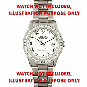 Ewatchparts 3ct Channel Diamond Bezel Watch Part Compatible With Rolex Submariner, GMT Master 2, Daytona