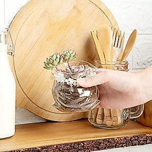 8 Ounce Glass Zipper Bag, 1 Small Glass Bag - Realistic Crinkled Edges, Serve Candy, Popcorn, or Nuts, Clear Glass Bag Bowl, Dishwashable, Flat Base - Restaurantware.