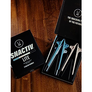 NEW - SNACTIV LITE - 4PC Bundle - All New Colors! - The Official Snacking Tool of The Future, As Seen On Shark Tank! Finger Chopsticks | Snack Chopsticks | Chopsticks For Gamers