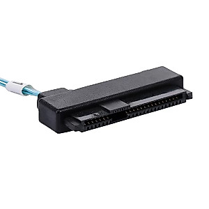 Cablecc Internal 36 Pin Mini SAS SFF-8087 Host to 4 SFF-8482 Target SAS Hard Disk and SATA Power Cable 100cm