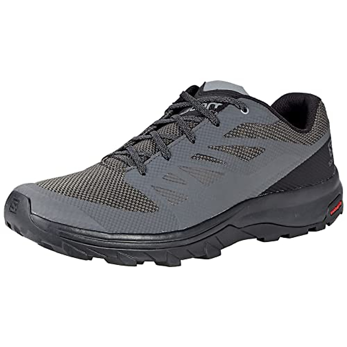 Salomon Outline Hiking Shoes for Men, Magnet/Black/Monument, 7