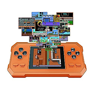 520 in 1 Retro Games Mini Game Consoles Handheld Retro Game Console - Crystal Press Buttons Rechargeable and Controller AV TV Output Gift for Kids and Adults (Retro Organge)