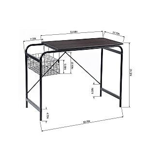 Modern Writing Computer Desk with Storage, Simple Style Study Desk Laptop Table for Home, Office, Workstation