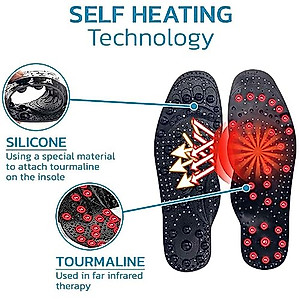 GFOUK™ TitanVein Far Infrared Tourmaline Acupressure Insoles, Gfouk Acupressure Insoles, Magnetic Insoles for Shoes (1Pair,Small)