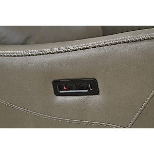 Signature Design by Ashley Galahad Zero Wall Recliner with Power Headrest, Brown