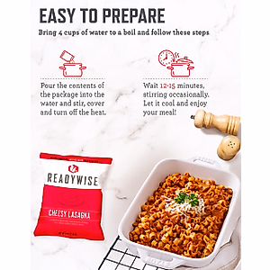 READYWISE - Variety Pack Bucket, 104 Servings, Emergency, MRE Meal & Drink Supply, Premade, Freeze Dried Survival Food, Hiking, Adventure and Camping Essentials, Individually Packaged, 25 Year Shelf Life