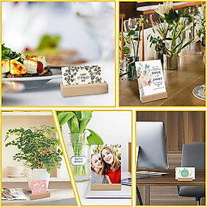 TINSKY 12 Pack Wood Place Card Holders Wooden Stands for Acrylic Signs Table Number Stands Picture Holders for Wedding Dinner Home Party Events Decoration Christmas Decoration (Wood)