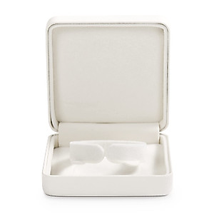 Woodten White PU Leather Bracelet Gift Box Jewelry Bracelet Bangle Packaging Case Box