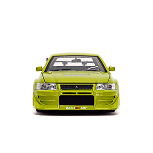 Jada Toys Fast & Furious 1:24 Brian's Mitsubishi Lancer Evolution VII Die-cast Car, Toys for Kids and Adults, Lime Green (99788)