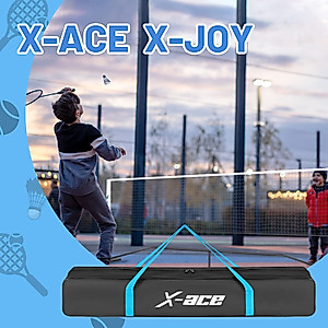 X-ACE Portable Badminton Net 20FT- Adjustable Height Badmitton Net for Tennis, Soccer Tennis, Pickleball- Durable Construction&Easy Set-Up (2023NET)