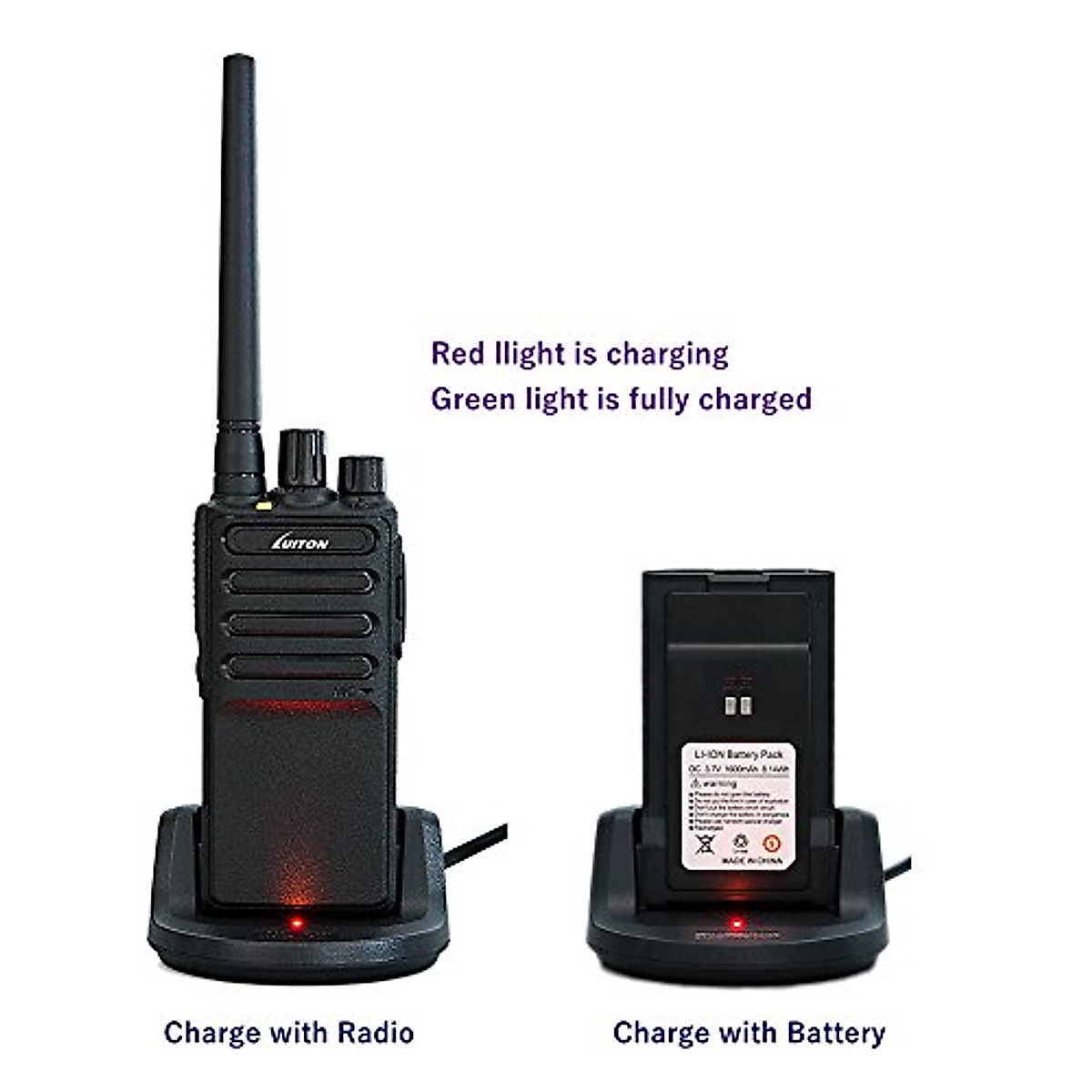 Walkie Talkies Voice Scrambler with Earpiece for Adults Outdoor CS Hiking Hunting Travelling Long Distance 2 Way Radios by Luiton (2 Packs)