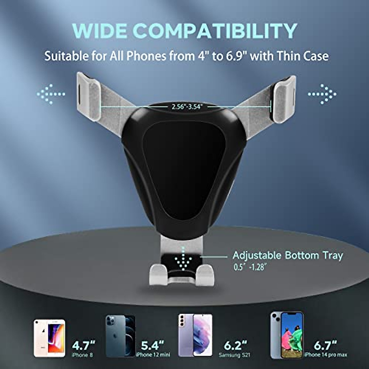 Optukeop Phone Mount for Tesla Model Y/3/X/S [Ultra Stable&Never Fall] Hands Free Car Phone Holder for 4-6.9" Phones, Angle Length Adjustable Arm Cell Phone Holder Car, Tesla Model Y 3 Accessories