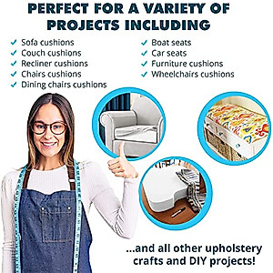 Foamma High Density Outdoor Cushion Replacement for Patio Furniture Premium Comfort and Support 5” x 22” x 24” Cover Not Included