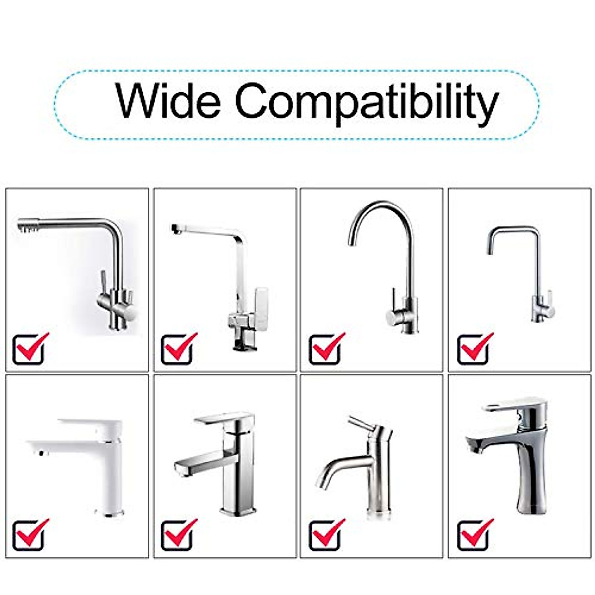 Kitchen Sink Faucet Aerator 360° Swivel 2 Spray Function Soft Bubble Stream/Strong Sprayer Faucet Tap Aerator Replacement Chrome 1.8GPM Flow Rate 15/16-27UNS-2A- Male Thread（One Piece）