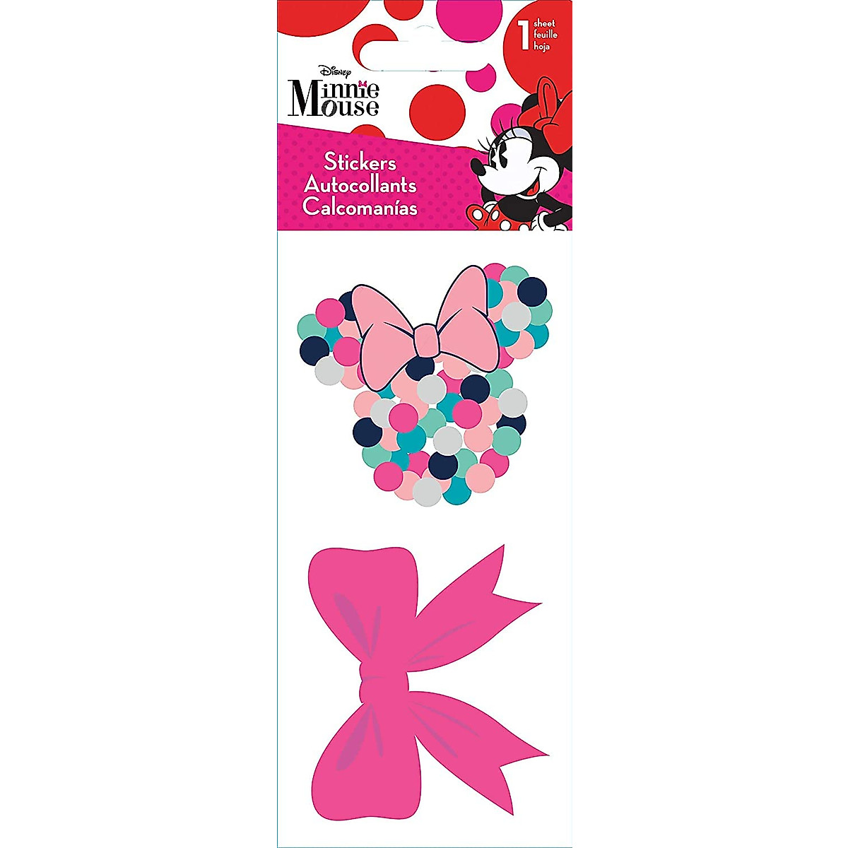 Disney Minnie Mouse Stainless Steel Water Bottle for Girls ~ 3 Pc Bundle with 15.5 oz Minnie Refillable Bottle For Home, School, and Sports, Stickers and Door Hanger