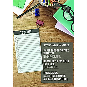 Jot & Mark To Do List 3x5 Inch Vertical Index Cards (Pack of 100)