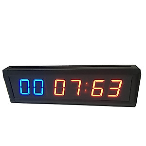 AZOOU Internal Training Timer Gym Boxing Tabata Stopwatch Led Wall Clock for Fitness W/Remote Control