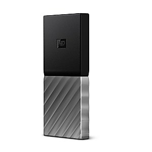 WD 256GB My Passport SSD Portable Storage - USB 3.1 - Black-Gray - WDBK3E2560PSL-WESN