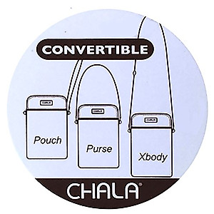 Chala Crossbody Cell Phone Purse - Women PU Leather Multicolor Handbag with Adjustable Strap - Fox - Olive