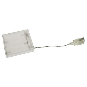 DGZZI Battery Case USB Female Socket 4 AA Clear Battery Box Holder with ON-Off Switch