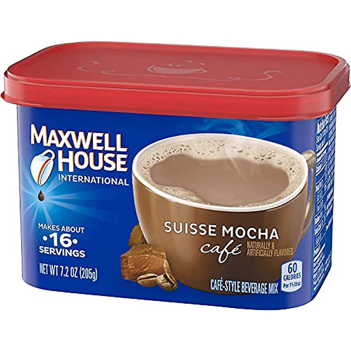 Maxwell House International Fall Flavors with Suisse Mocha Cafe | Instant Flavored Coffee Variety Pack, 7-9 oz Canisters, (4 Pack)
