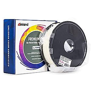 Inland PLA Plus (PLA+) 3D Printer Filament 1.75mm - PLA Pro Dimensional Accuracy +/- 0.03 mm - 1 kg Spool (2.2 lbs) – Fits Most FDM/FFF Printers – Odor Free, Clog Free 3D Printing Filaments - Natural
