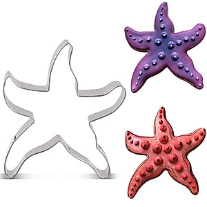 LILIAO Starfish Cookie Cutter - 3.5 x 4.2 inches - Stainless Steel