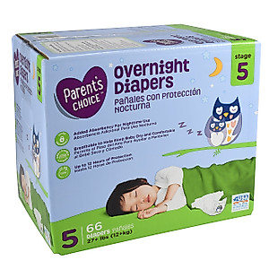 Branded Parent's Choice Overnight Diapers, Size 5, 66 Diapers, Weight 27lbs - Branded Diapers with Fast delivery (Soft and Comfortable for Babies)