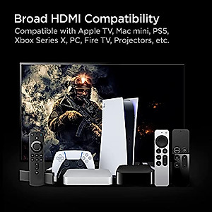 Spigen 8K HDMI Cable 6.6ft 48Gbps Ultra High Speed HDMI 2.1 Certified 8K 60Hz 4K 120Hz Dynamic HDR eARC Dolby Vision HDMI for MacBook M2 M1 Pro 2021 Apple Roku Fire Samsung TV Xbox PS5 PS4