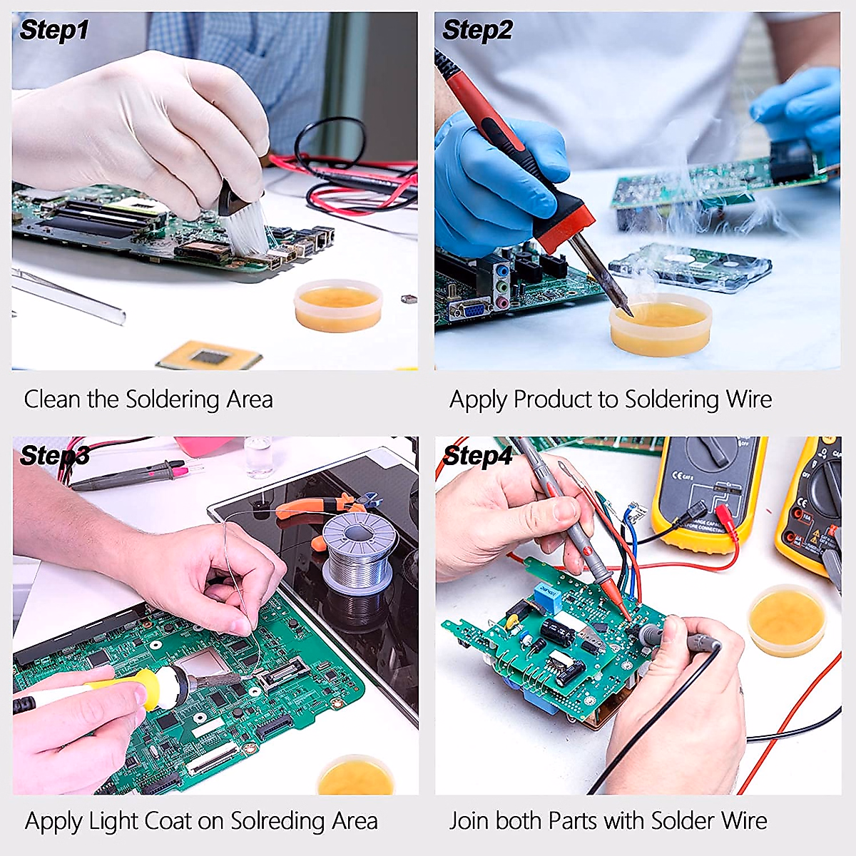 2 Jar Solder Flux, Flux for Soldering, Rosin Soldering Flux Paste for Lead-Free Electronics Soldering and Soldering DIY (1.2oz/35g in a Jar)