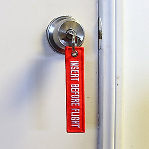 Rotary13B1 INSERT BEFORE FLIGHT Keychain - Red
