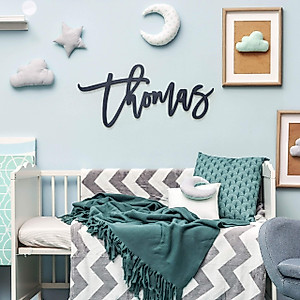 Personalized Wood Fiberboard Painted Name Sign 12", 17", 23", 35" Wide Options Custom Baby Name Sign for Nursery Décor