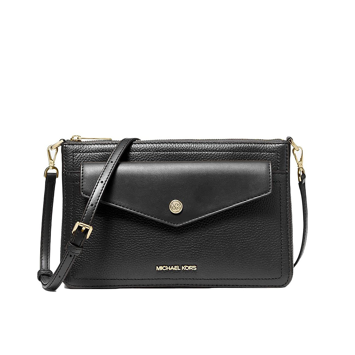 Michael Michael Kors Maisie Medium Pebbled Leather 3-in-1 Crossbody Bag - Black