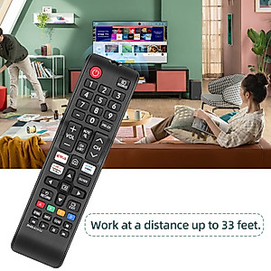 Gvirtue Remote Control BN59-01315J Replacement for Samsung-Smart-TV-Remote Samsung LED LCD QLED 4K 8K UHD 3D HDTV HDR Curved Crystal Smart TV with Netflix, Prime Video, Samsung TV Plus Button