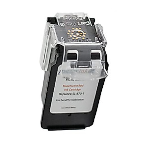 PostageInk.com PB SL-870-1 Red Fluorescent Compatible Ink Cartridge for SendPro Mailstation (CSD1) Meters