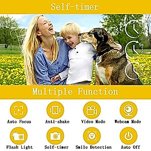 56MP Digital Camera, Portable Cameras with 2.7 Inch LCD Display, 20X Digital Zoom Camera, with Autofocus & Time Lapse, for Travel and Photography