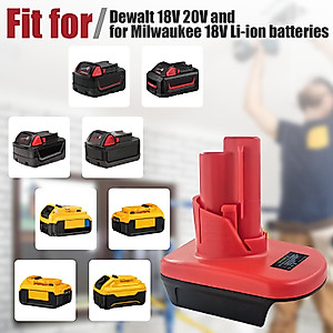 BTRUI for Milwaukee M18 to M12 Battery Adapter, for Milwaukee 18V to 12V Converter, Convert for Milwaukee 18V Battery to 12V Battery Tools