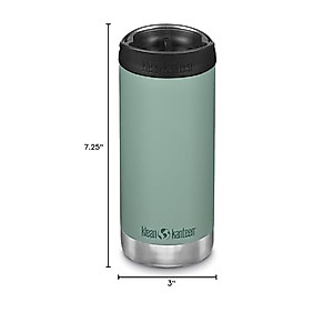 KLEAN KANTEEN Tkwide Green Beryl Cafe Cap with Insulated Tumbler 12oz, 1 EA